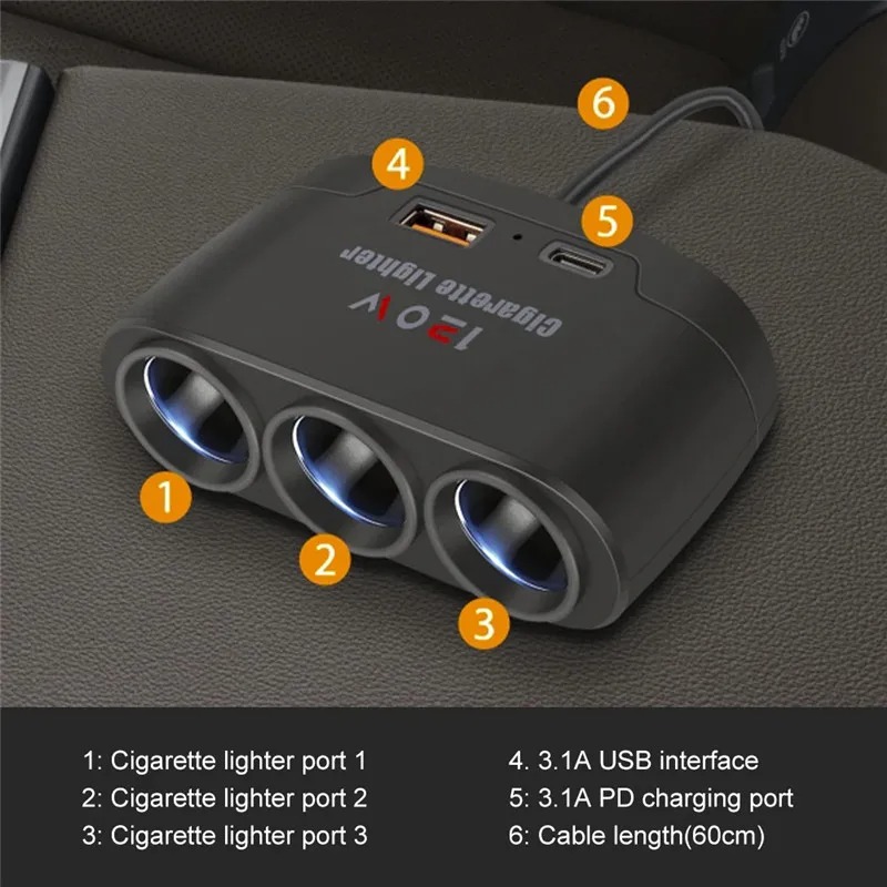 Technical Reply. 3-In-1 Car Charging Plug Adapter Cigarette Lighter ...